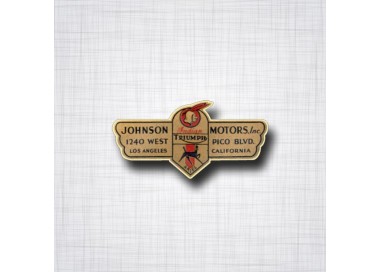 Sticker Johnson Motors Dimensions 100x50mm